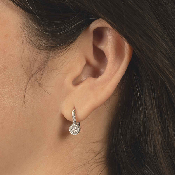 Euro Wire Diamond Cluster Earring - White Gold – EFG Designs