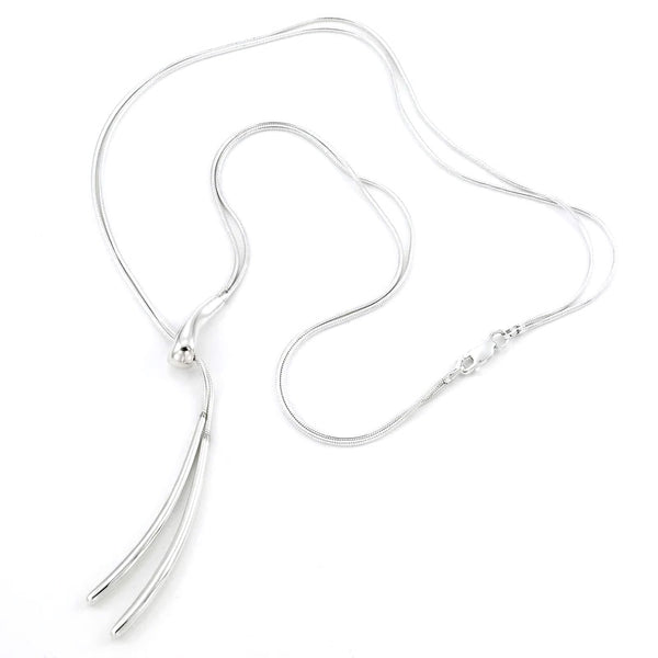 Snake Chain Adjustable Lariat, Sterling Silver, by Sharelli – EFG Designs