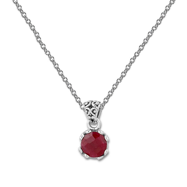 Natural Ruby Stone Pendant, Sterling Silver | Gemstone Jewelry Stores ...