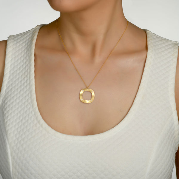 Bold Open Design Diamond Pendant, 14K Yellow Gold | Diamond Jewelry ...