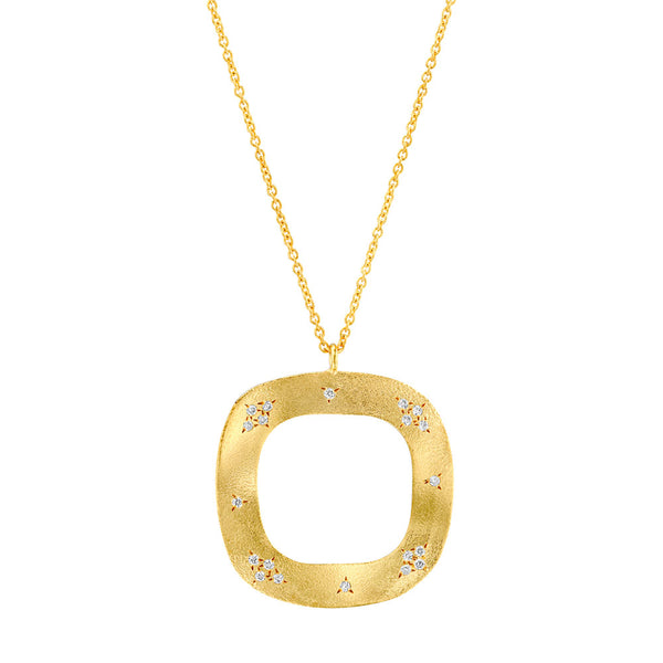 Bold Open Design Diamond Pendant, 14K Yellow Gold | Diamond Jewelry ...