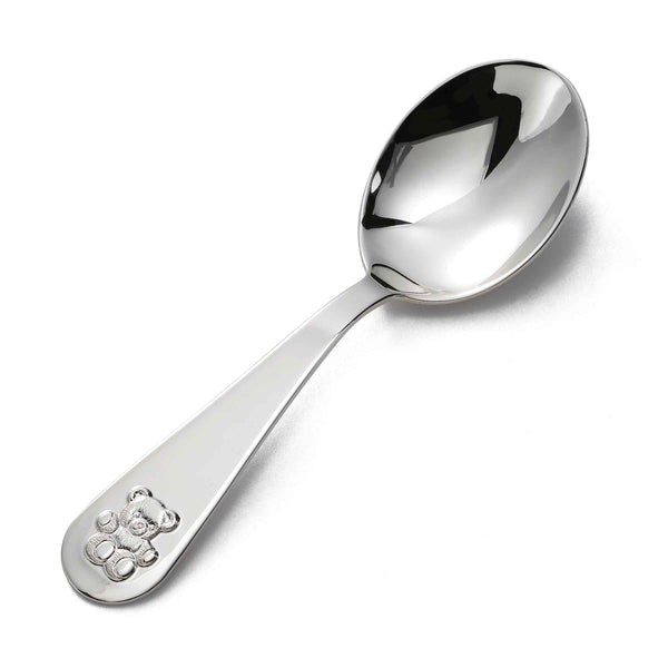4″ Sterling Silver Baby Spoon with Teddy Bear Handle – EFG Designs