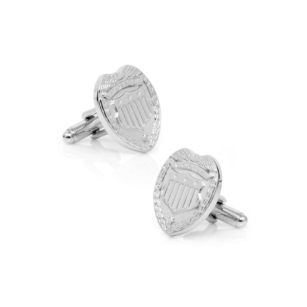 Police Badge Cufflinks, Silver Tone – EFG Designs