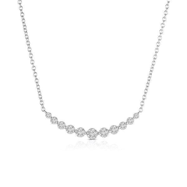 Diamond Arc Necklace, 14K White Gold – EFG Designs