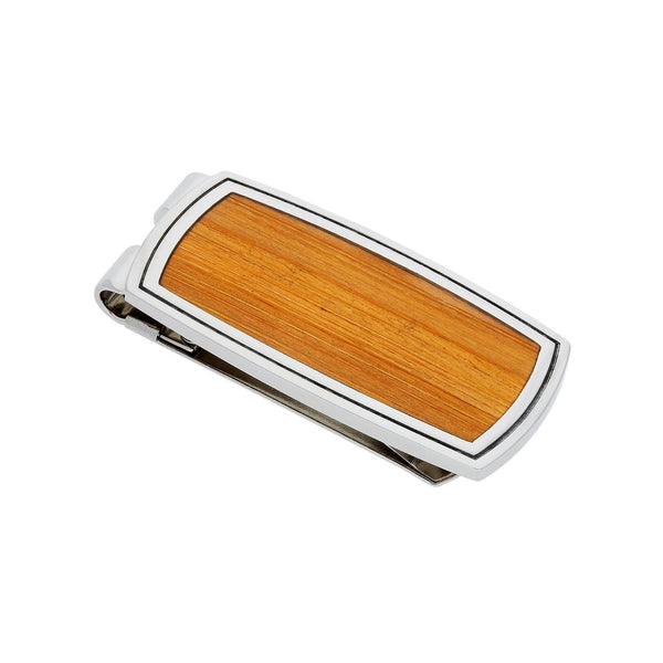 Bamboo Inlay Money Clip, Stainless Steel | Long Island Jewelers – EFG ...